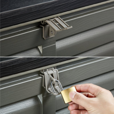 VonHaus Garden Storage Box 390L, Outdoor Utility Chest, Weatherproof ...