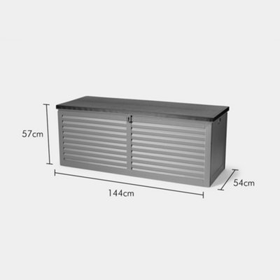 VonHaus Garden Storage Box 390L, Outdoor Utility Chest, Weatherproof ...