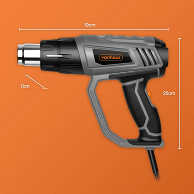 VonHaus Heat Gun with 5 Different Nozzles & 2 Hot Air Settings