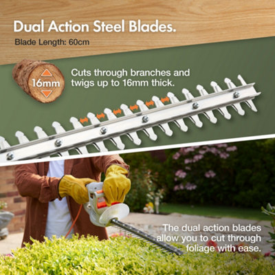 VonHaus Hedge Trimmer 550W, Electric Lightweight Cutter for Hedges ...