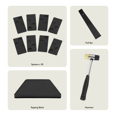 VonHaus Laminate Flooring Tools, Laminate Floor Fitting Kit with 30 ...