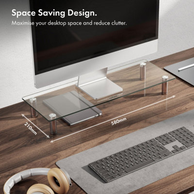 VonHaus Large Monitor Stand Riser, Monitor Riser, Adjustable 20Kg ...