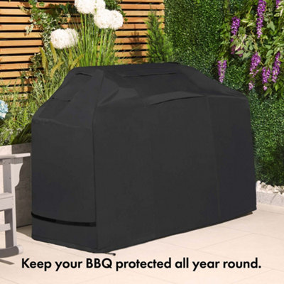 VonHaus Medium BBQ Grill Cover Black, Premium Heavy Duty, Breathable ...