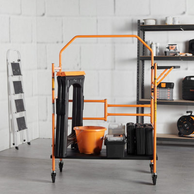 VonHaus Mobile Work Platform, Portable Scaffold Platform, Wheels for ...