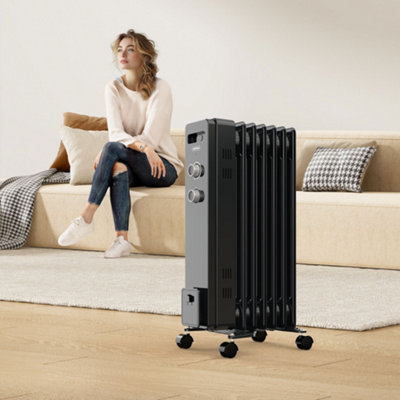 VonHaus Oil Filled Radiator 7 Fin, Oil Heater Portable Electric Free ...