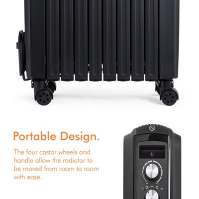 VonHaus Oil Filled Radiator Closed Fin, Electric Radiator ...
