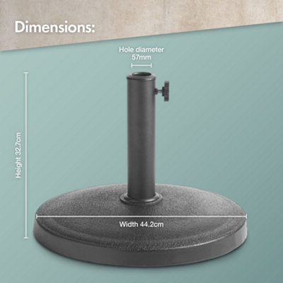 VonHaus Parasol Base 12kg, Umbrella Stand for Outdoor, Garden, Patio ...