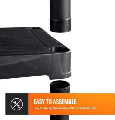 VonHaus Plastic Shelving Unit, 5-Tier Lightweight Plastic Shelving Unit ...