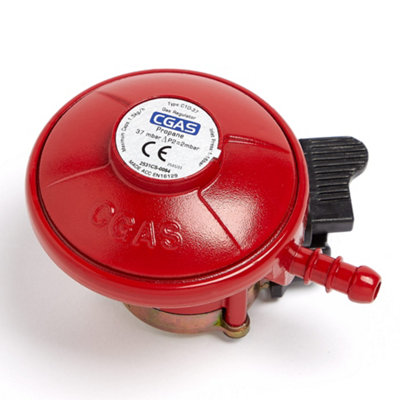 VONHAUS PROPANE GAS REGULATOR 27MM WITH HOSE & 2 CLIPS FOR GAS FIRE ...