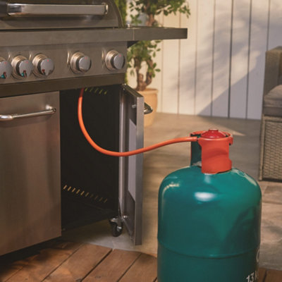 VONHAUS PROPANE GAS REGULATOR 27MM WITH HOSE & 2 CLIPS FOR GAS FIRE ...
