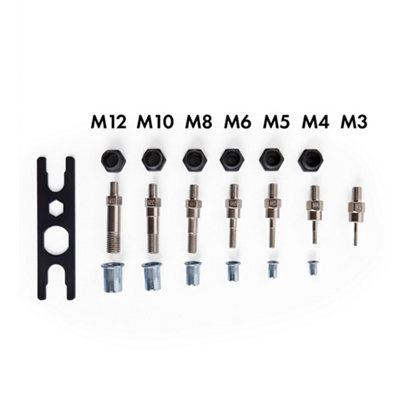 VonHaus Rivet Nut Gun - Rivnut Tool - Hand Riveter Pliers Set - 7 ...