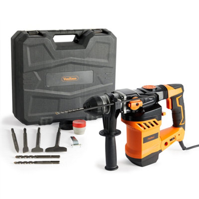 VonHaus Rotary Hammer Drill 1500W, SDS+ Hammer Impact Drill with ...