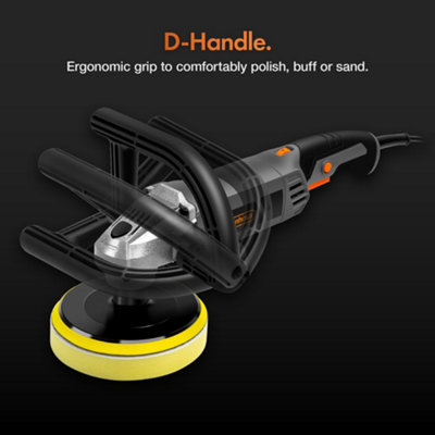 VonHaus Rotary Polisher and Sanding Car Buffer Machine, Variable 6 Speed 800-3600 RPM