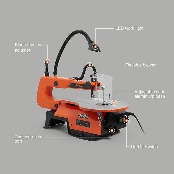 VonHaus Scroll Saw, Table Wood Saw with Variable Speed & LED Light ... VonHaus Scroll Saw, Table Wood Saw with Variable Speed & LED Light ...
