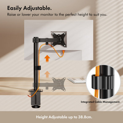 Buy VonHaus Single Arm Monitor Mount for 13-32 Screens - Adjustable PC ...