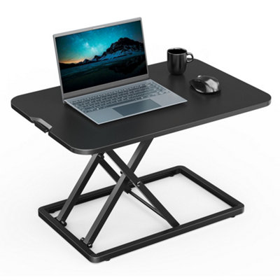 VonHaus Sit Stand Desk, Height Adjustable, Desk Riser-Spring Assisted ...