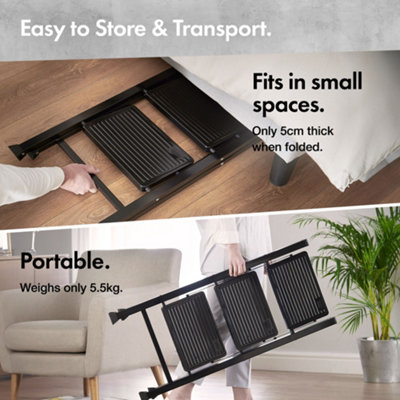 VonHaus Slim 3 Step Ladder with 150kg Weight Capacity