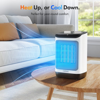 VonHaus Space Heater 2000W Portable Electric Ceramic PTC Fan Heater with Thermostat 5 Modes Low Noise