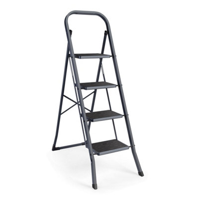 VonHaus Step Ladder 4 Step, Step Ladders for DIY & Gardening Projects ...