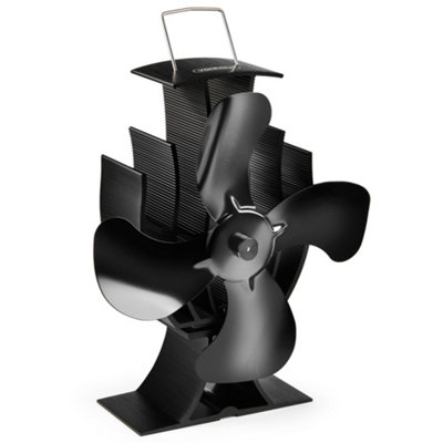 VonHaus Stove Fan 4 Blades, Log Burner Fire Fan for Wood Burning Stoves ...