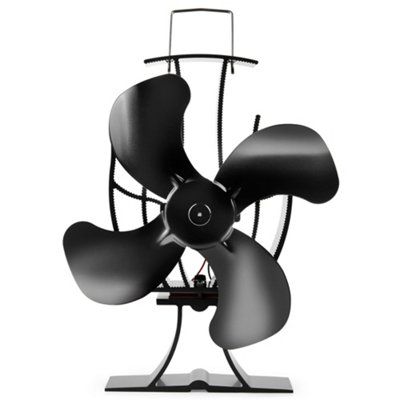 VonHaus Stove Fan 4 Blades, Log Burner Fire Fan for Wood Burning Stoves ...