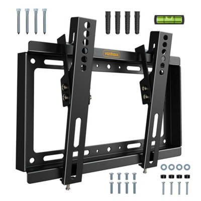 VonHaus Tilting TV Bracket for 23-43" Screens, Flush Wall Mount w ...