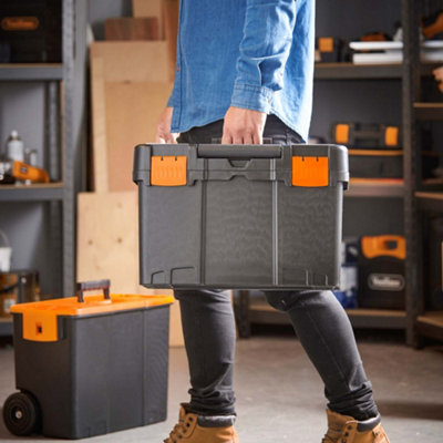 VonHaus Tool Box on Wheels with Stackable Boxes for Easy Organisation ...