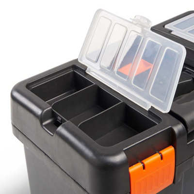 VonHaus Tool Box on Wheels with Stackable Boxes for Easy Organisation ...