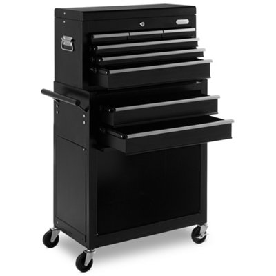 VonHaus Tool Chest on Wheels, Secure Rolling Tool Cabinet with Locking ...