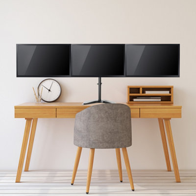VonHaus Triple Monitor Stand for 17-27 Inch Screens - Three Arm Desk ...