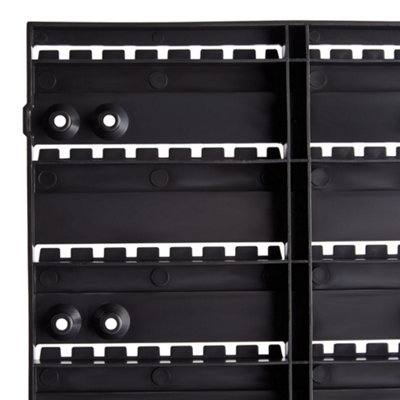 VonHaus Wall Mounted Storage Tool Organiser with Shelf & Pegboard for ...