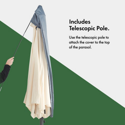 VonHaus Waterproof Standard Parasol Cover, Premium Heavy Duty ...