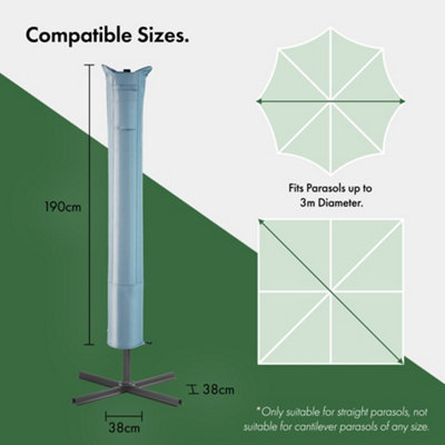 VonHaus Waterproof Standard Parasol Cover, Premium Heavy Duty ...
