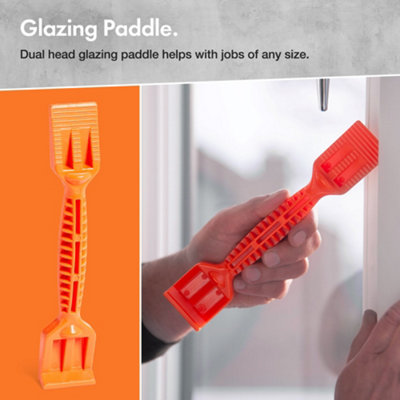 Vonhaus Window Glazing Tool Kit - High Tensile Steel Chisel, Rubber ...