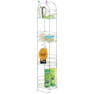 VonHaus Wire Storage Caddy, Bathroom Organiser Freestanding, 4 Tier ...