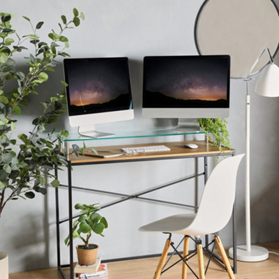 Dual monitor computer desk store