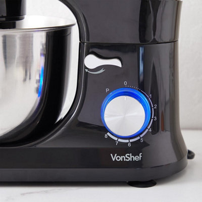 VonShef 1000W 4.5 Litre Stand Mixer Black