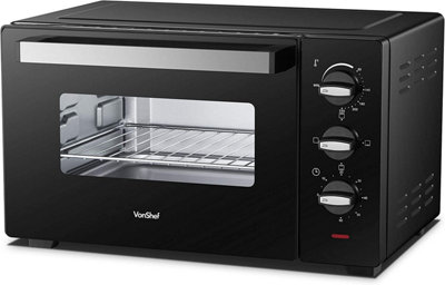 VonShef 23L Mini Oven with Adjustable Temperature Control 90-230, 1400W ...