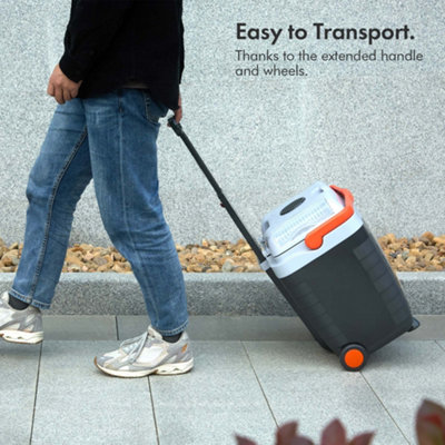 VonShef 28L Electric Cool Box, Insulated Cooler with Wheels, Hot/Cold ...