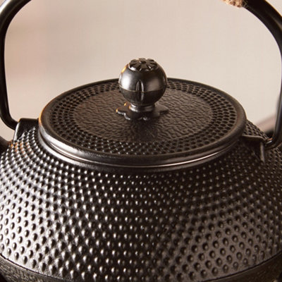 VonShef Cast Iron Teapot, Black Japanese Teapot with Infuser & Mesh ...