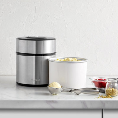 VonShef Ice Cream Maker Machine Frozen Yoghurt Sorbet Maker 1.8L Detachable Mixing Paddle Non Stick