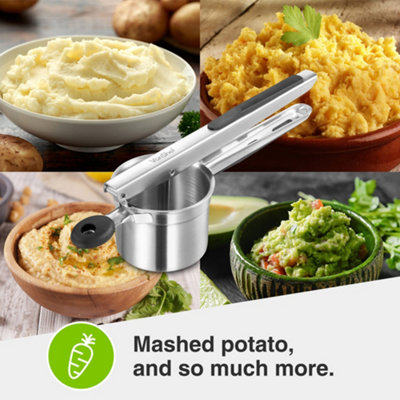 VonShef Potato Ricer Masher, Multifunctional Stainless Steel Fruit ...