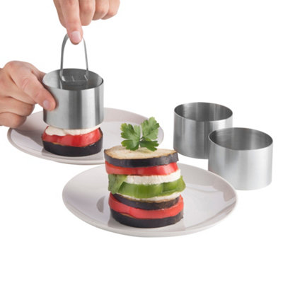 VonShef Professional Cooking Rings, Dessert/Food Presentation Rings, 6 ...