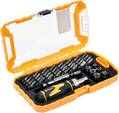 VOREL 64385, ratchet screwdriver set, bits set 41pcs, PH, PZ, Torx, Hex ...