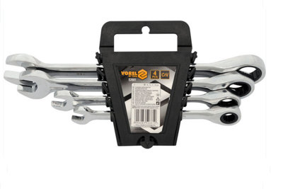 Vorel heavy duty ratchet spanners set of 4, sizes 10-19 mm (52661 ...