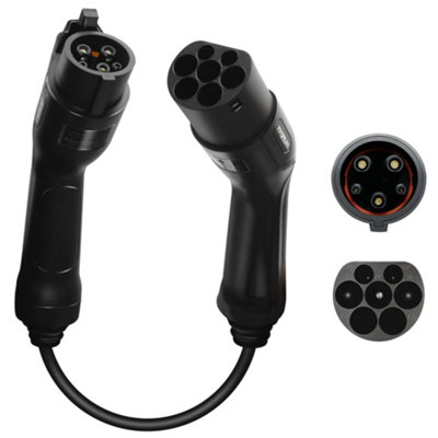 Vorsprung EV Adapter - Type 2 (Charger or Cable) to Type 1 (Car) EV Cable Converter - 32A