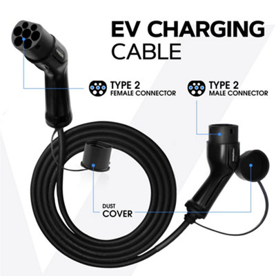VORSPRUNG Fast EV Charging Cable, Type 2 to Type 2, 32A 7.6kW, High ...
