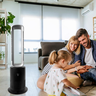 Vortex Air Cleanse Bladeless Oscillating Heating and Cooling Air ...