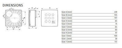 Vortice 11940 QUADRO MICRO 100 T Centrifugal Extractor Fan 100 mm / 4 ...