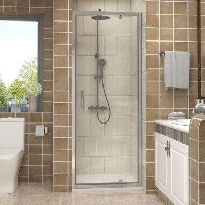VRUC 800x1900mm Shower Enclosure Pivot Door Chrome